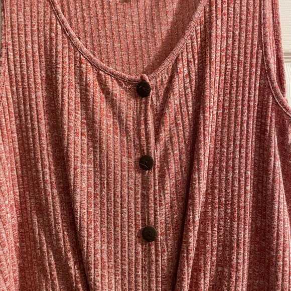W5 | Tops | Tie Front Rust Color Tank Top | Poshmark